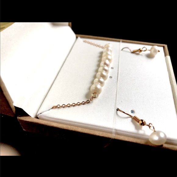 Laura Ford | Jewelry | Genuine Freshwater Pearls Necklace Earrings Set ...